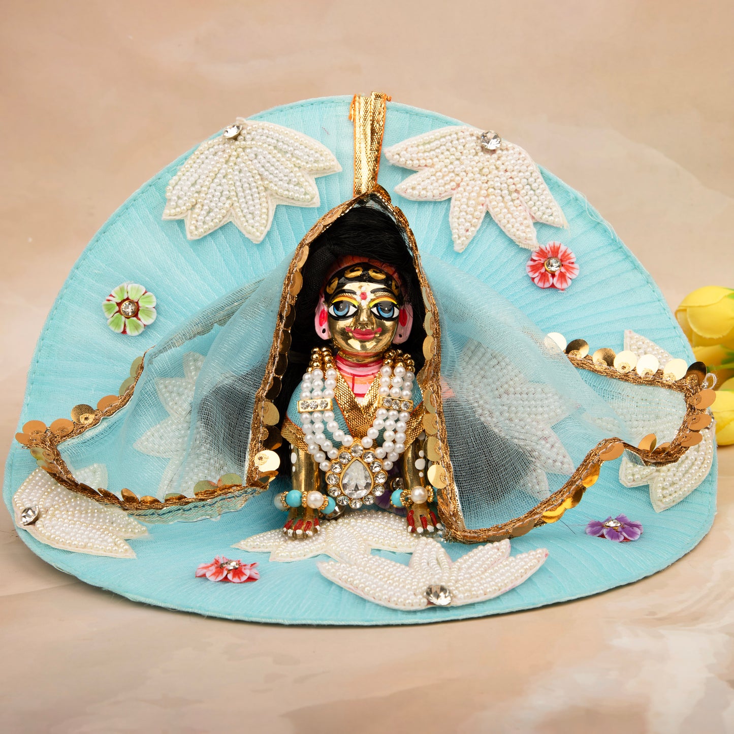 Pastel Blue Radha Rani Dress – Devastram